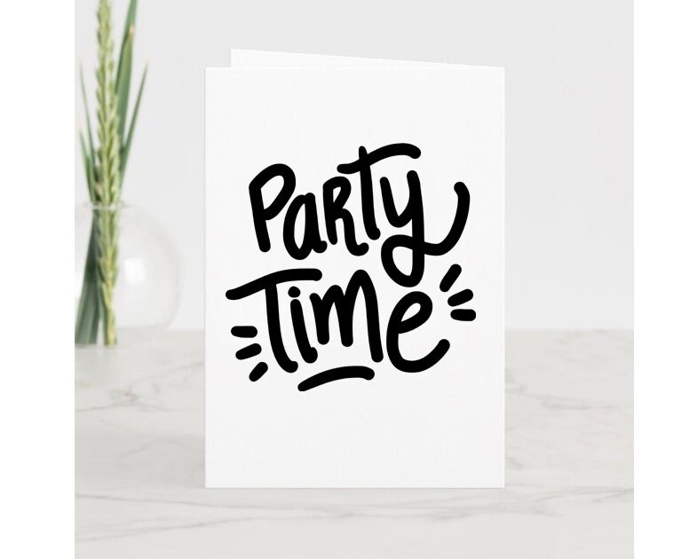 Party Time Svg Party Card Print Frame Svg Mug Print Svg - Etsy