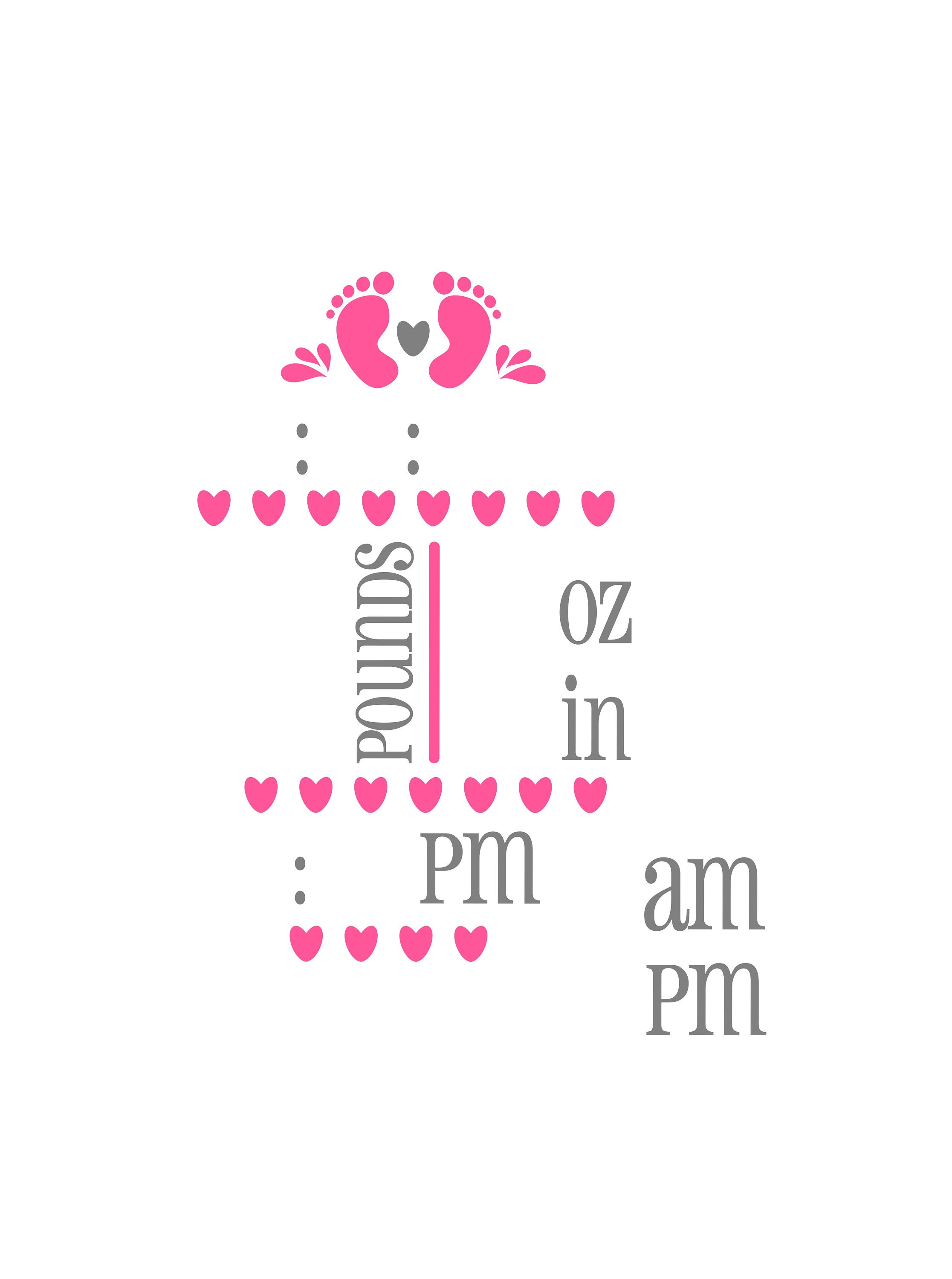 Birth Stats Elephant PNG, Baby Birth Print, Baby Png, Newborn, Baby ...