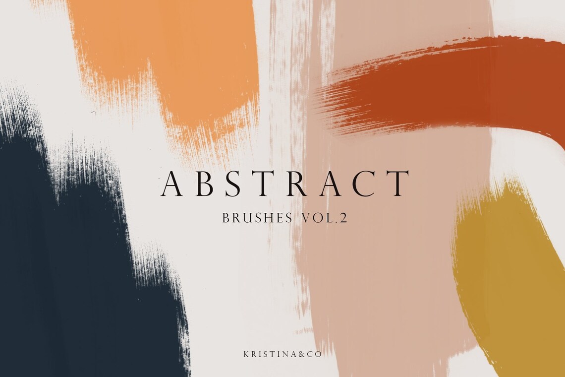 Abstract Brushes Template, Premade Background, Form, Shape, Line ...