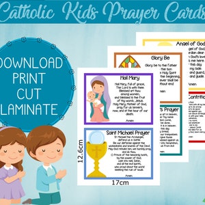 Catholic Kids Prayer Cards | Printable | Common Catholic Prayers | Set ...