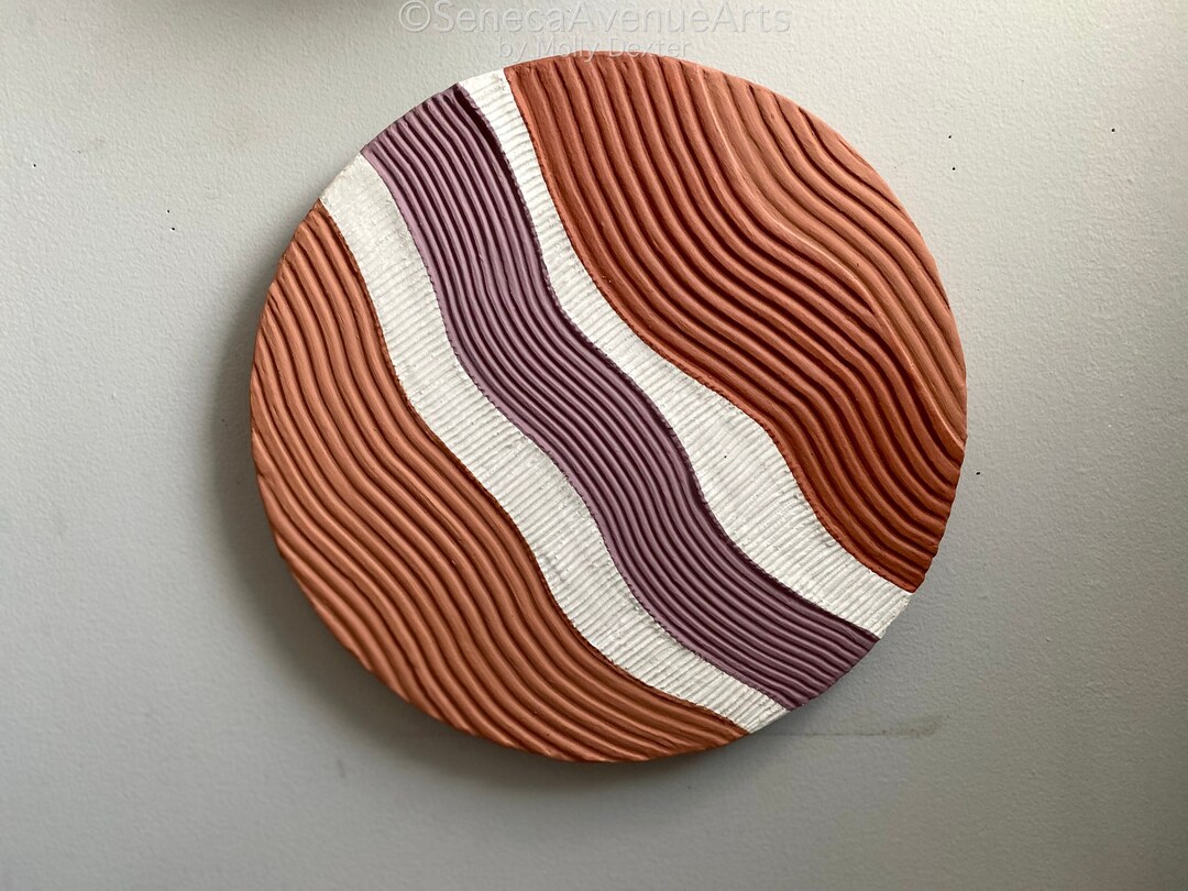 Abstract Round Textured Wall Art Handmade Original Painting on Canvas ...