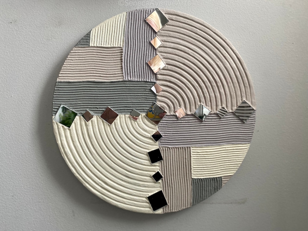 Abstract Round Textured Wall Art | Handmade Original Painting on Canvas ...