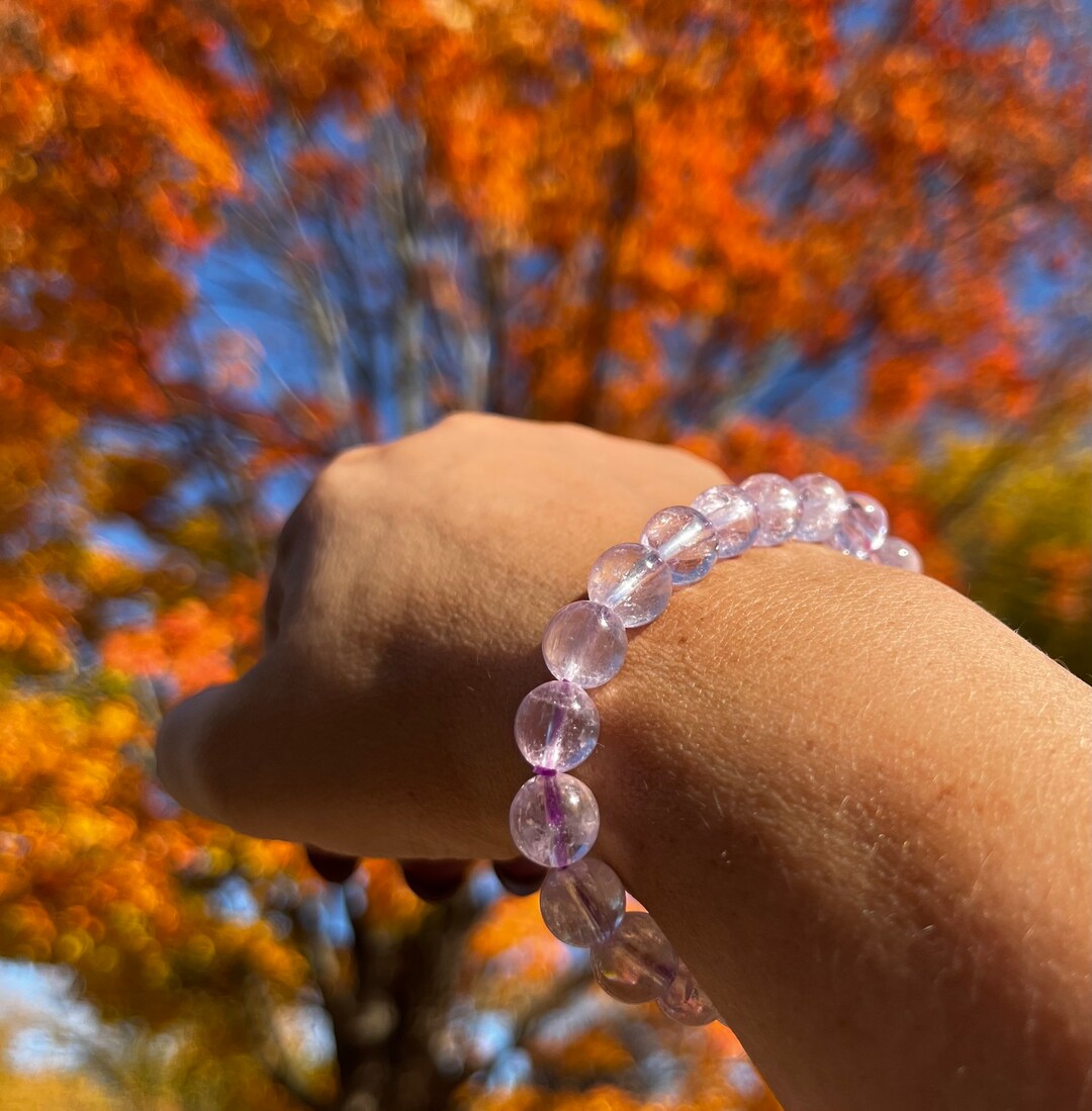 High Quality, Cats Eye Flash Ice Kunzite Bracelet 9mm or 8mm Beads - Etsy