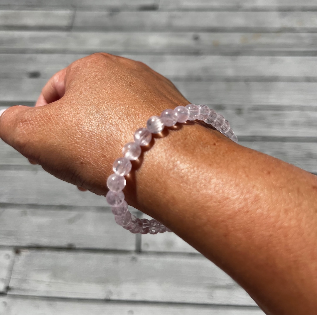 Ultra High Quality, Gem Grade Ice Kunzite Bracelet, 8.5mm, 8mm, 7.5mm ...