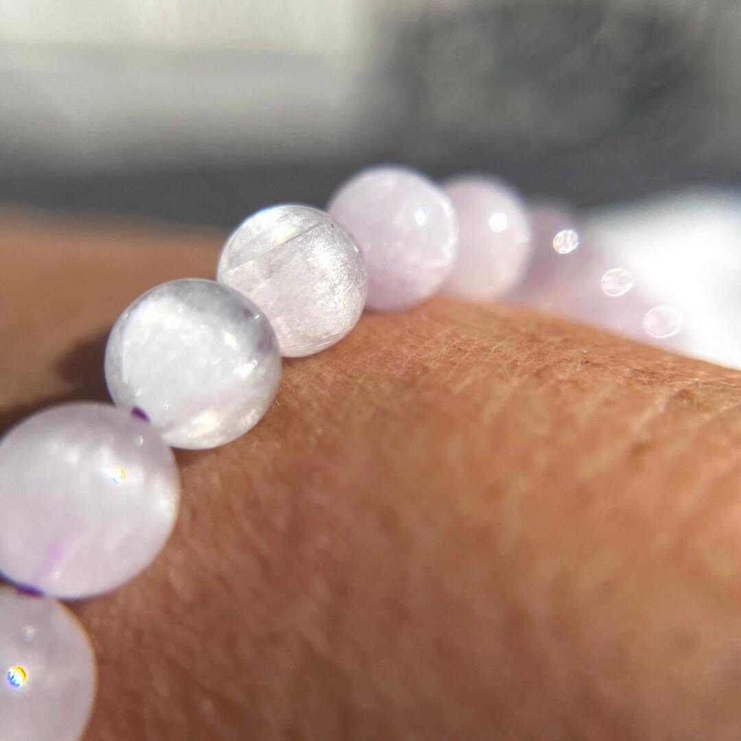 Impressive High Quality Ice Kunzite Bracelet 6mm for Love, Peace and ...