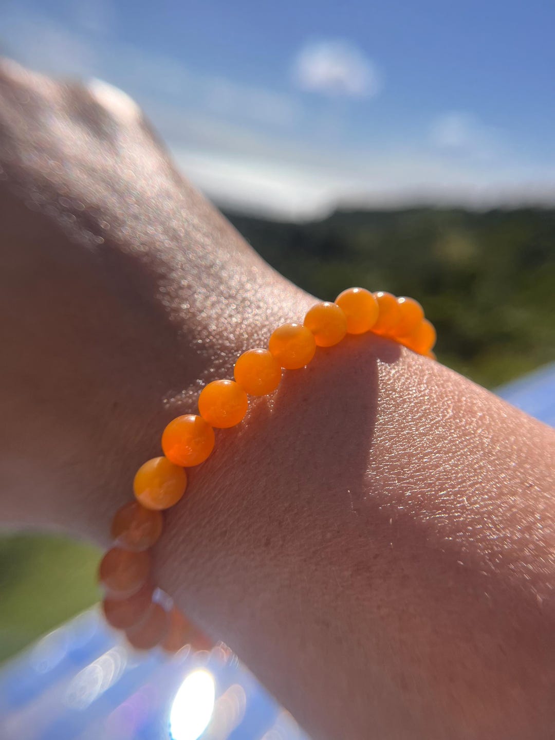 Juicy Orange Rare Yellow Jade Beaded Bracelet, 7mm or 7.5mm Beads - Etsy