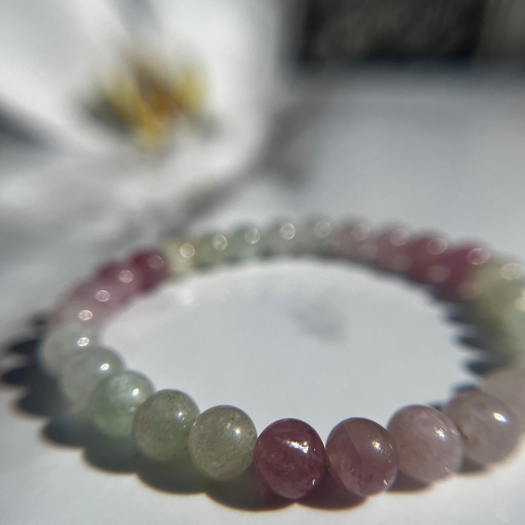 Macaron Pastel Colored Tourmaline Bracelet 8mm, 6.5mm or 6mm for ...