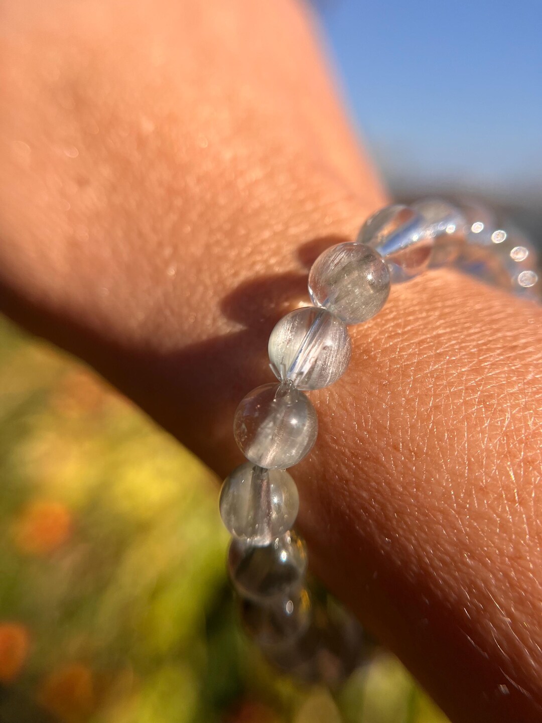 High Quality Rare Silver Rutile Brookite Bracelet, 6.5mm, 7.5mm or 8 ...