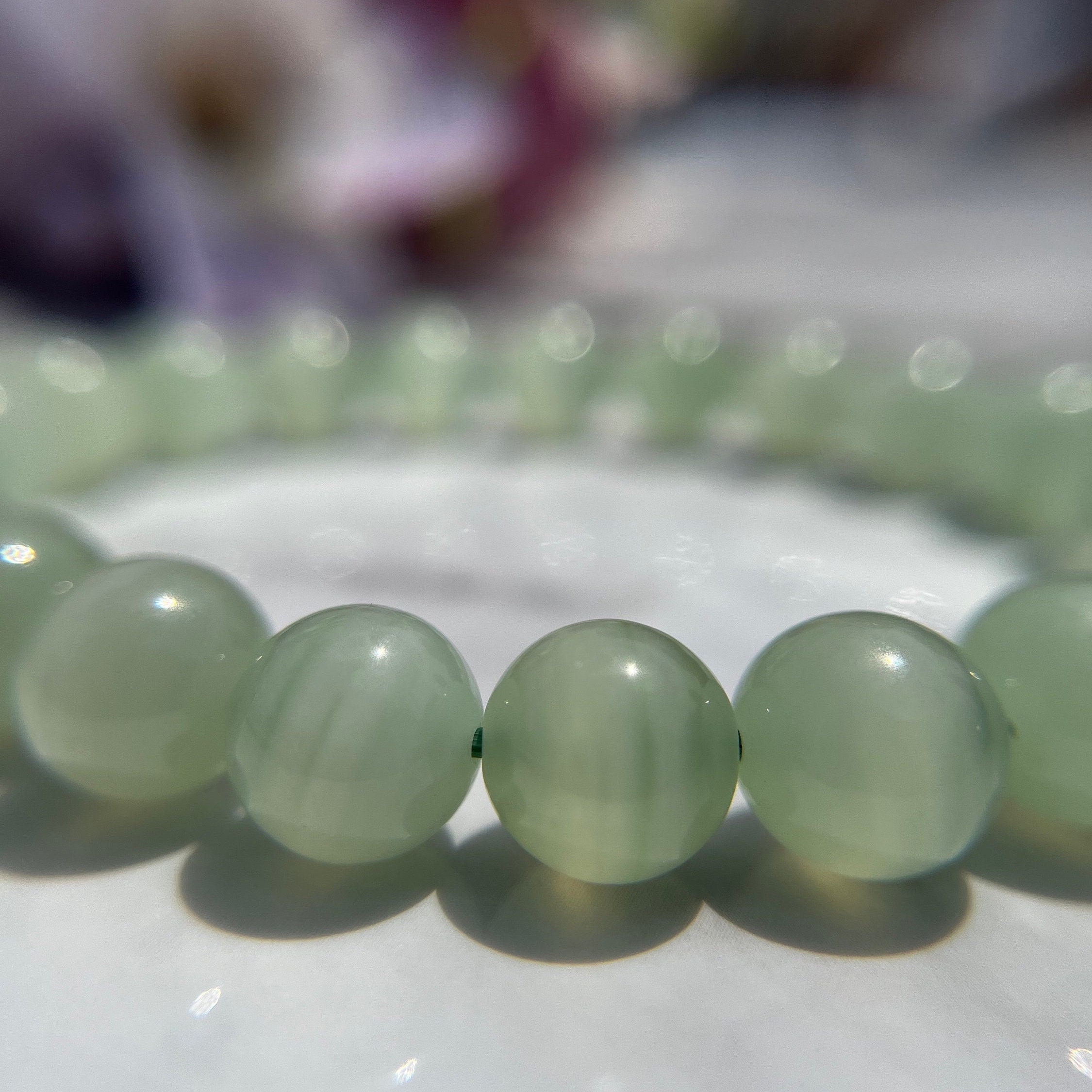 Beautiful High Quality Banded Green Aragonite Calcite Bracelet, 8mm, 8 ...