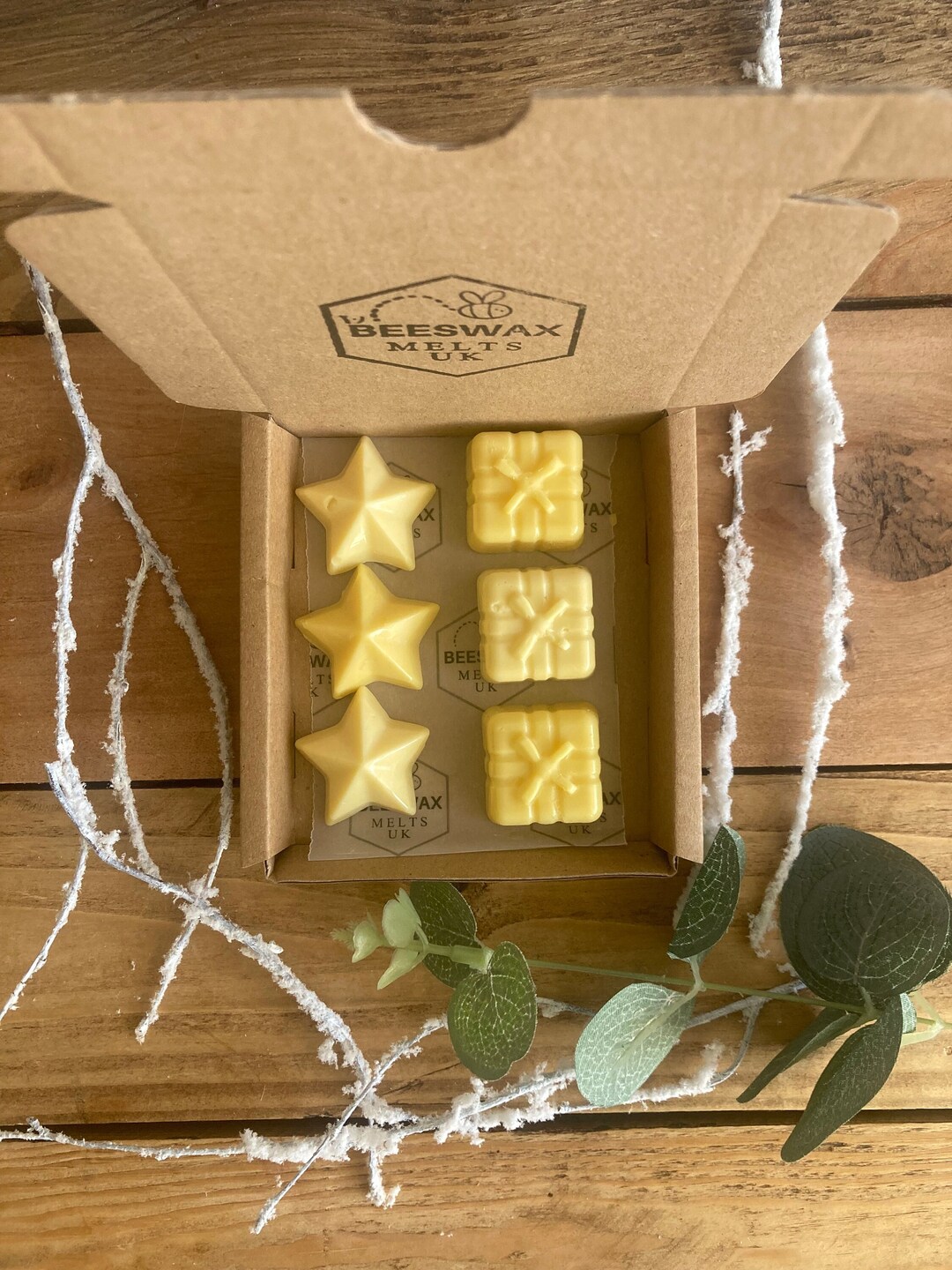Christmas Beeswax Melts Gift Set: Star & Present Wax Melts - Etsy