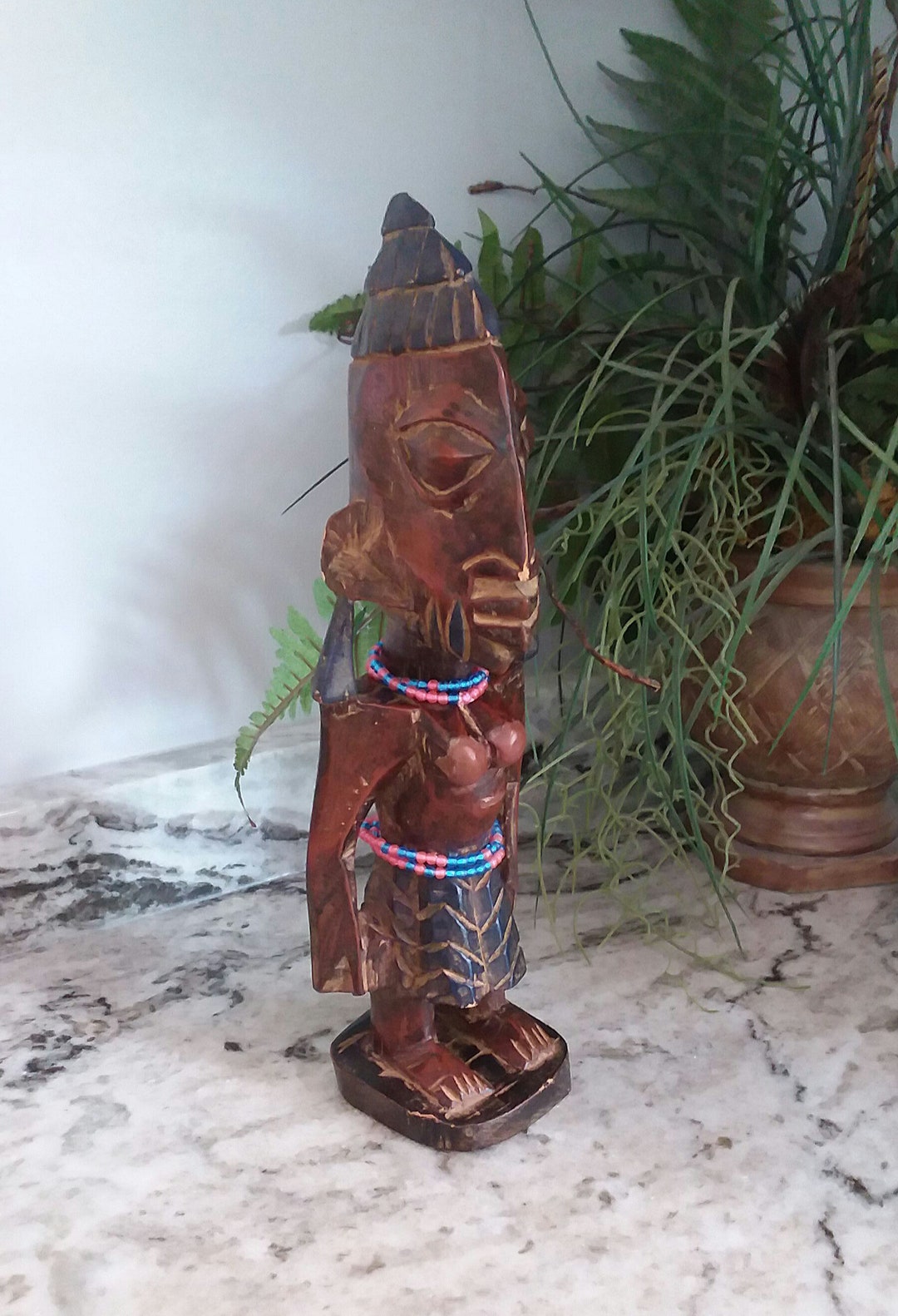 Vintage Hand Carved Tribal Statue - Etsy
