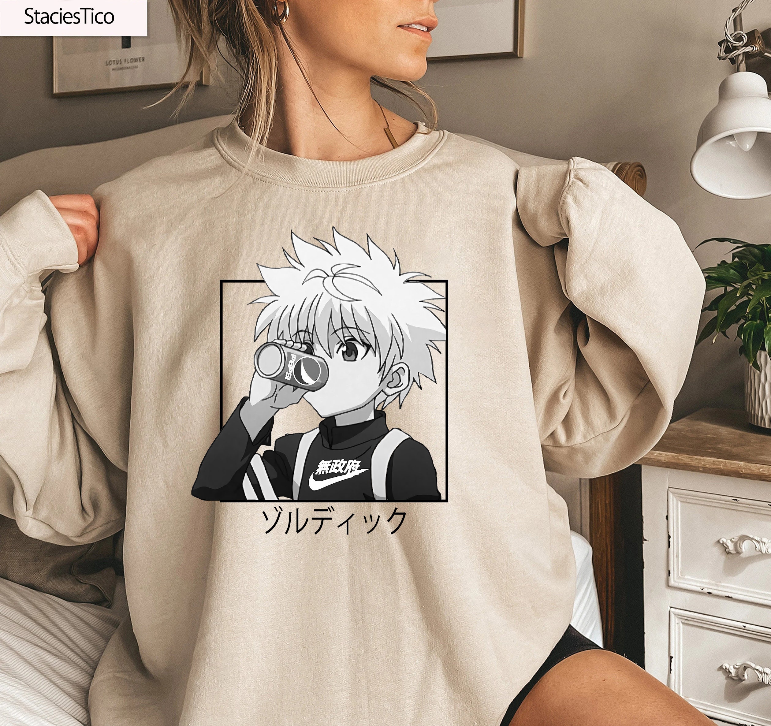 Hunter x Hunter Killua Zoldyck Sweatshirt, Killua Sweatshirt, Anime ...