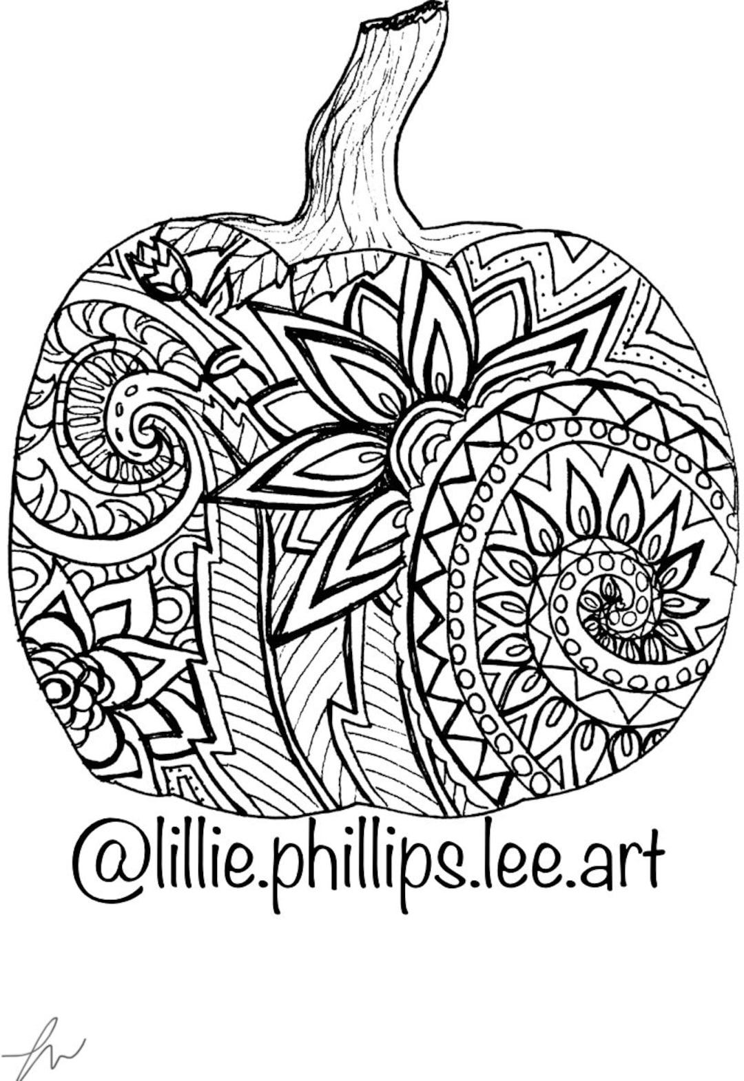 Mandala Pumpkin Colouring Page - Etsy