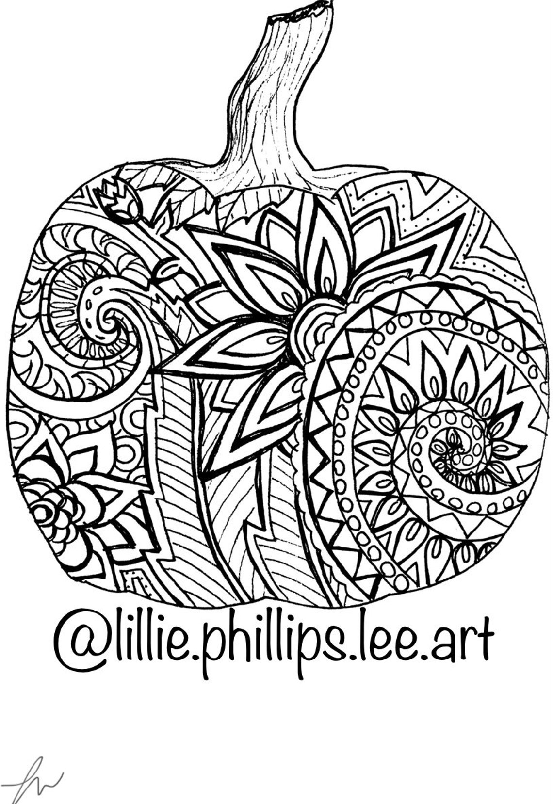 Mandala Pumpkin Colouring Page - Etsy