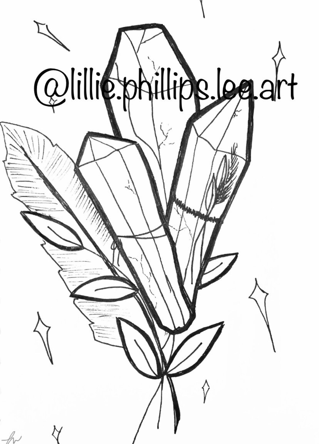 Crystals - Colouring Page - Etsy