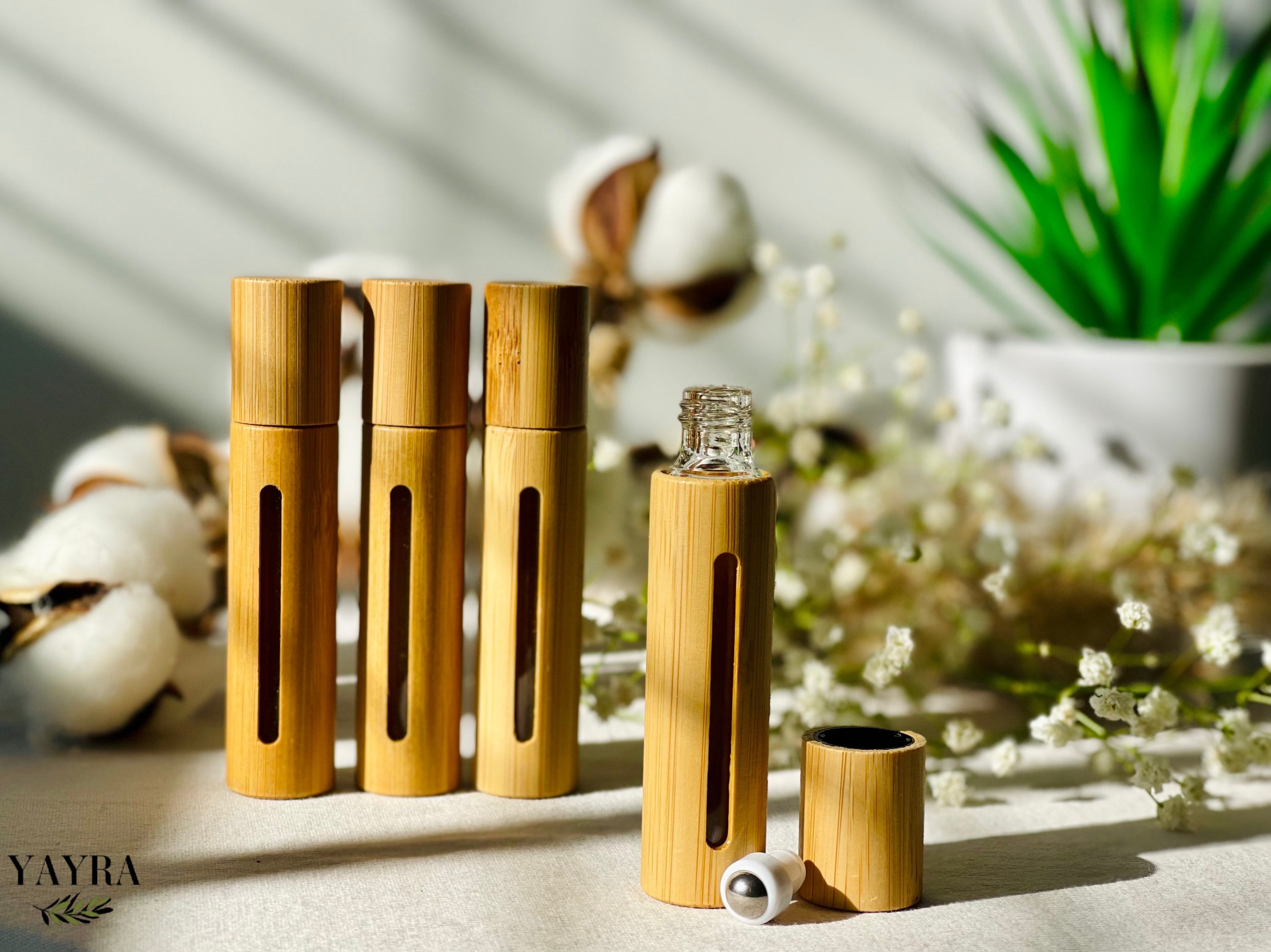 10ml Wooden Bamboo Essential Oil Roller - Etsy