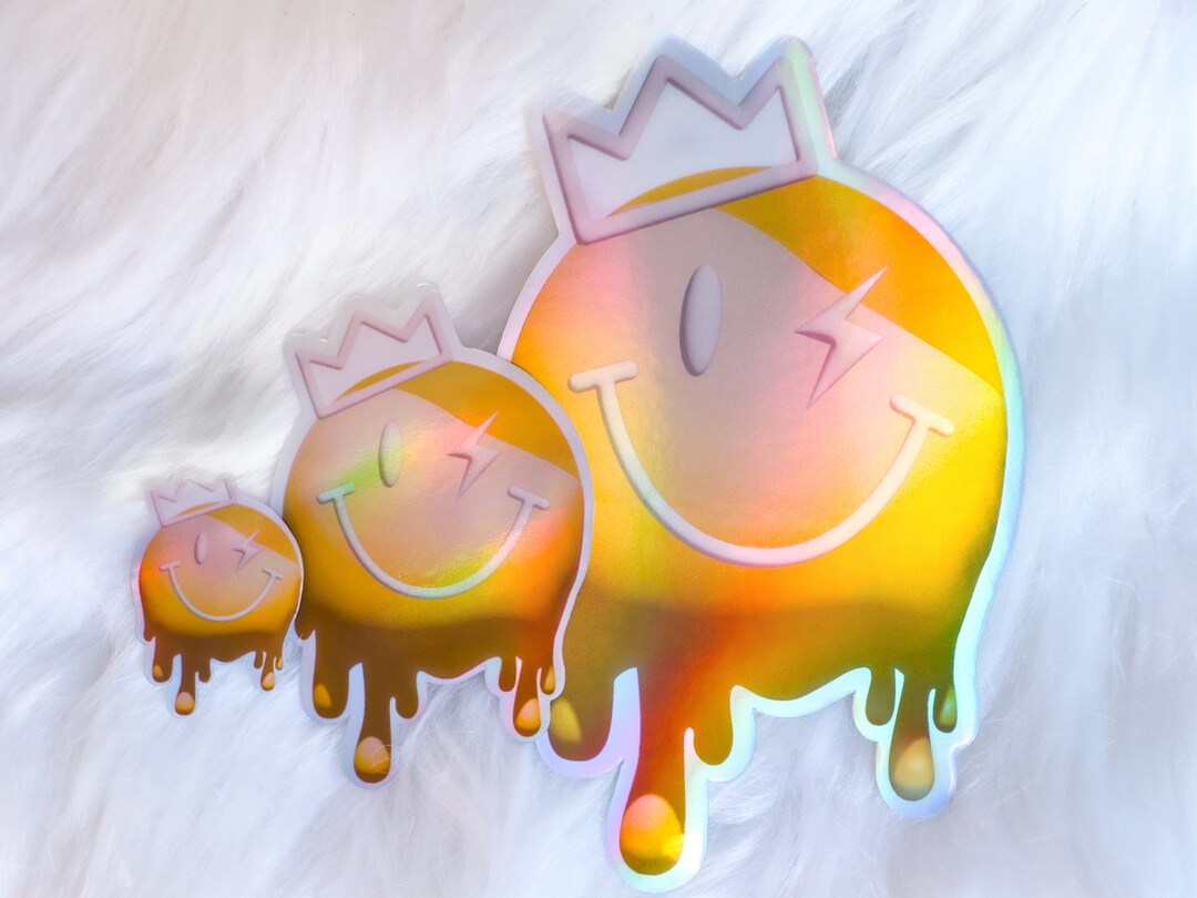 Smiley Sticker Pack, Happy Yellow Sticker Pack of 3, Pastel Gift, Cute ...