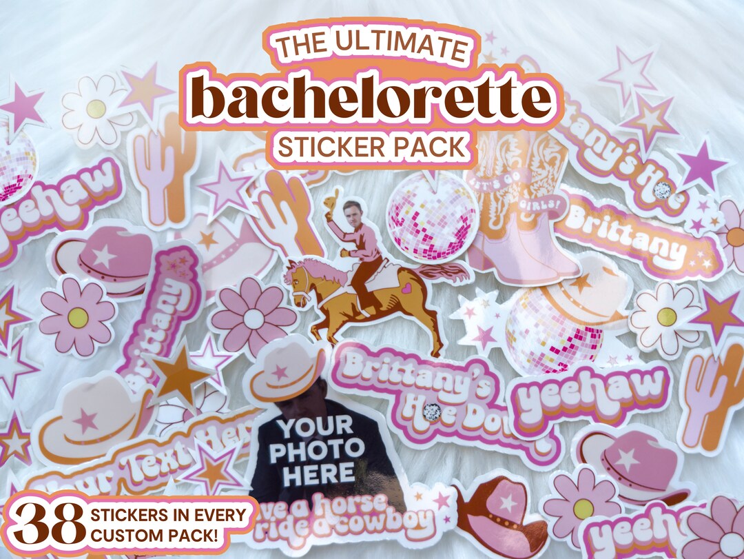 Personalized Bachelorette Sticker Pack for Water Bottles Custom Groom ...