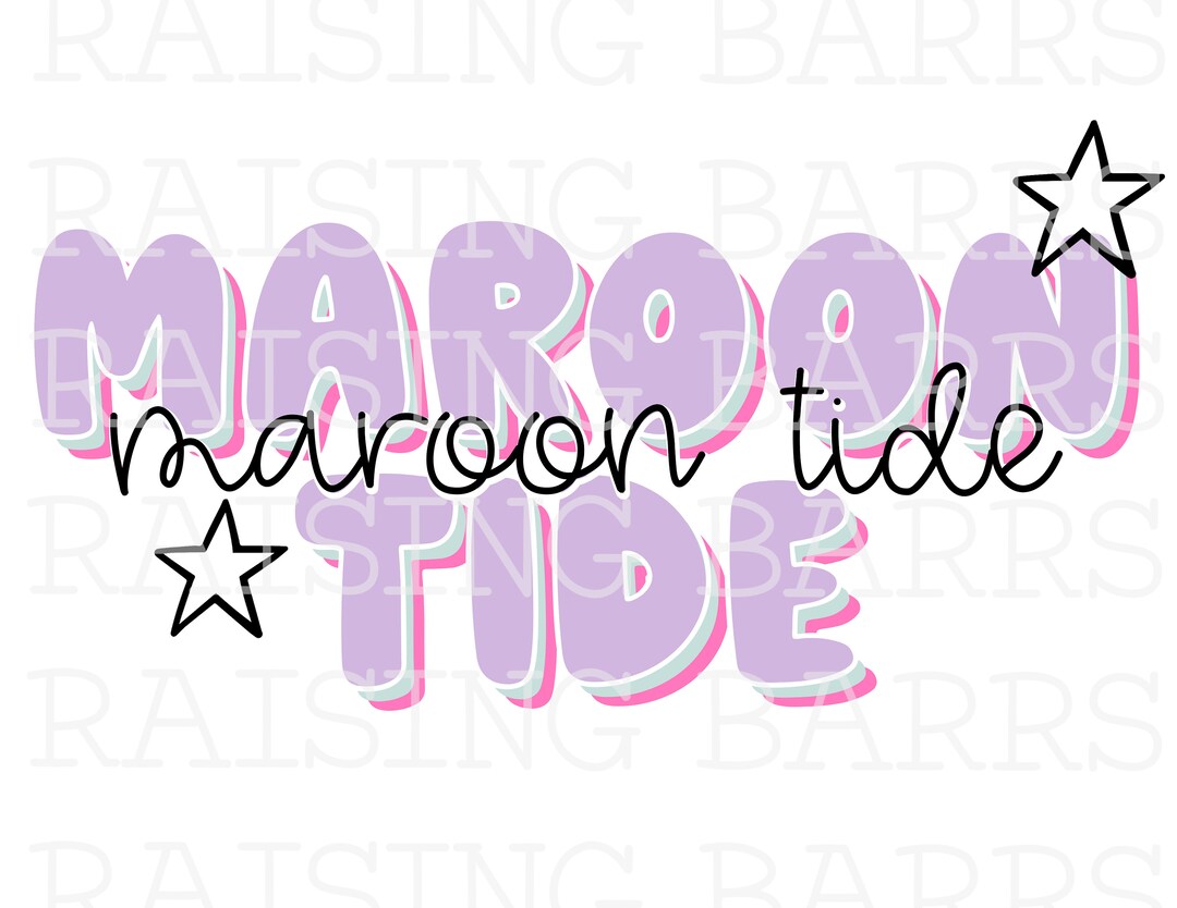 Picayune Maroon Tide Sublimation Design Download| Maroon Tide Png ...