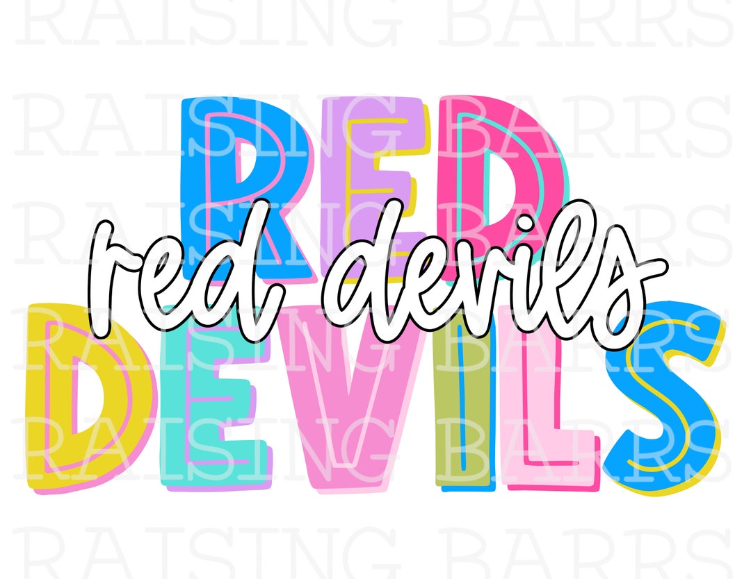 Red Devils Sublimation | Devils Mascot Png, Devils Png, Devil Mascot ...