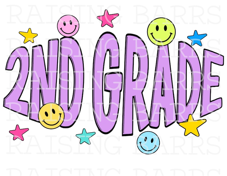2nd Grade Png, Back to School Png, Second Grade Smile Design Download ...