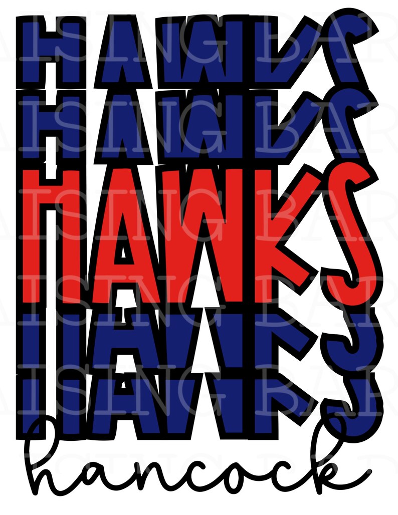 Hancock Hawks Png, Hancock Png, Hancock Hawks Sublimation Design ...