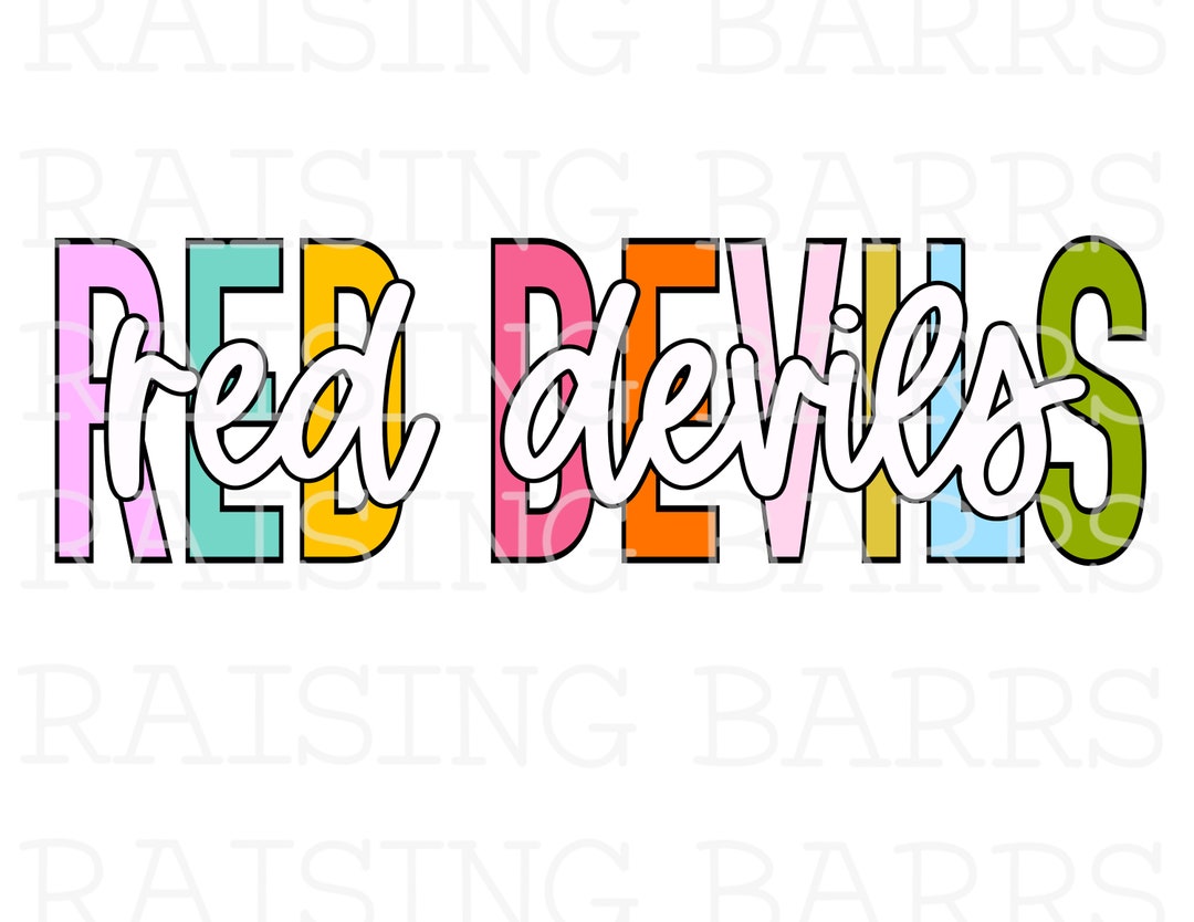 Red Devils Sublimation Devils Mascot Png, Devils Png, Devil Mascot Png ...