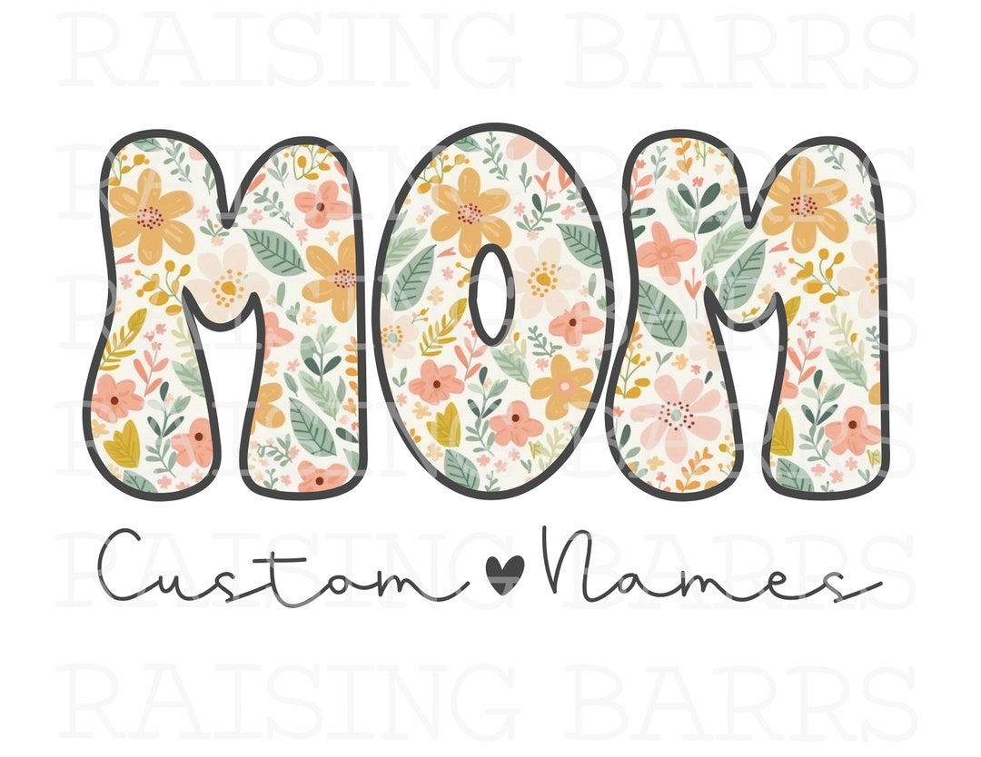 Custom Mother’s Day Png, Custom Mom Title, Grandmother Png, Custom Name ...
