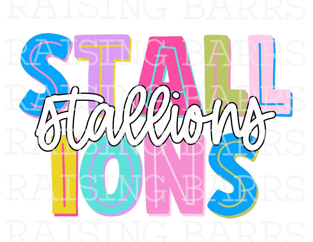 Stallions Png| Stallions Mascot Png, Stallions Sublimation Design ...