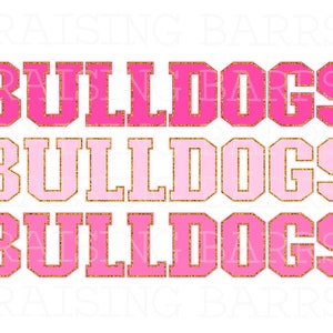 Pink Bulldogs Sublimation Design Bulldogs Png, Bulldog Mascot Png ...