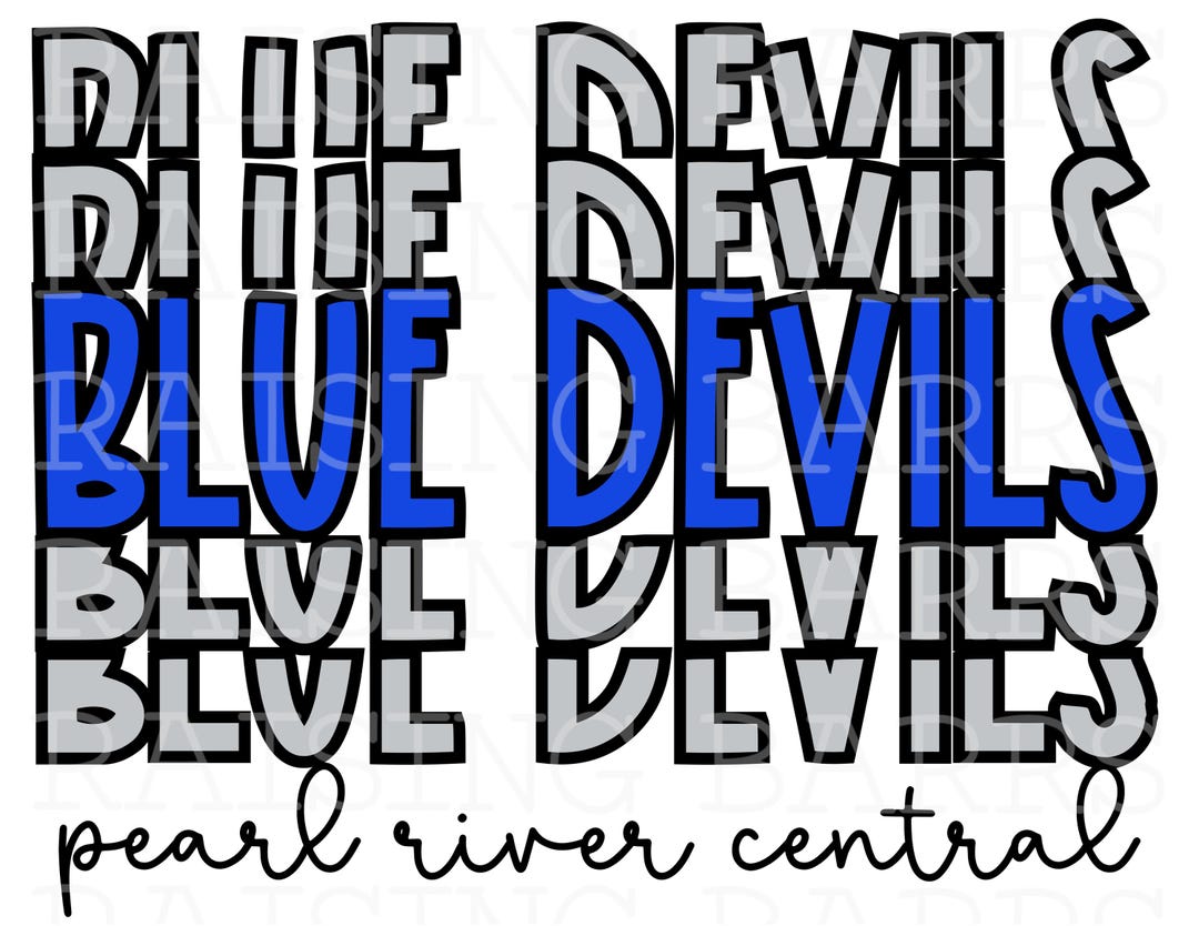 Pearl River Central Ong, Blue Devils Png, Blue Devils Sublimation ...