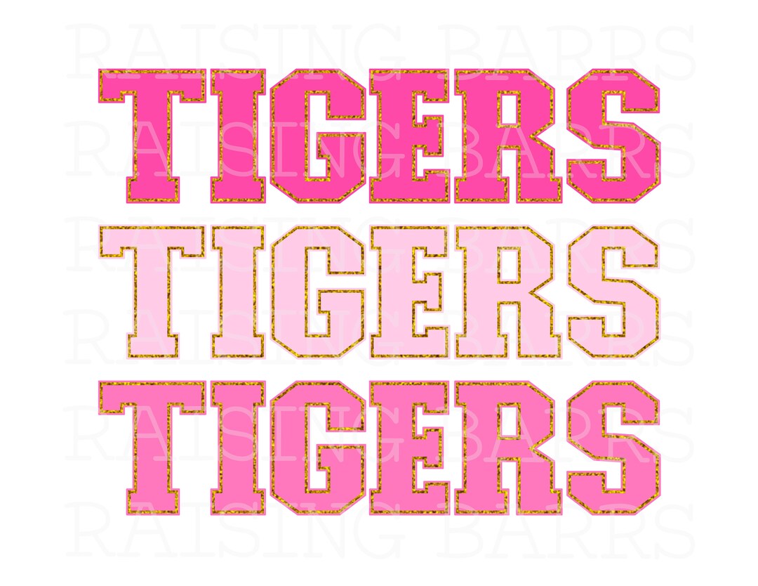 Pink Tigers Sublimation Design, Tigers Design, | Tigers Mascot Design ...