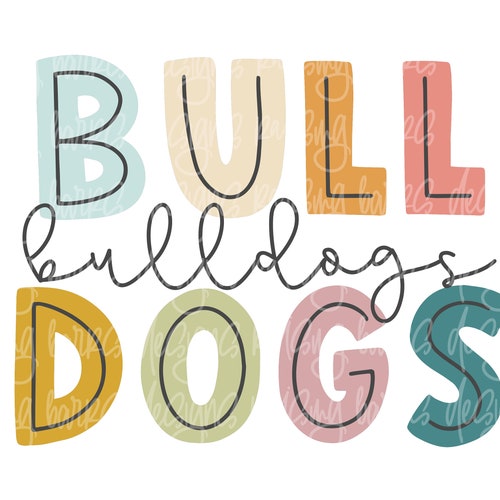 Bulldogs Typography PNG - Etsy