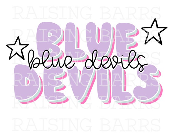 Blue Devils Sublimation Download Blue Devils Mascot Png - Etsy