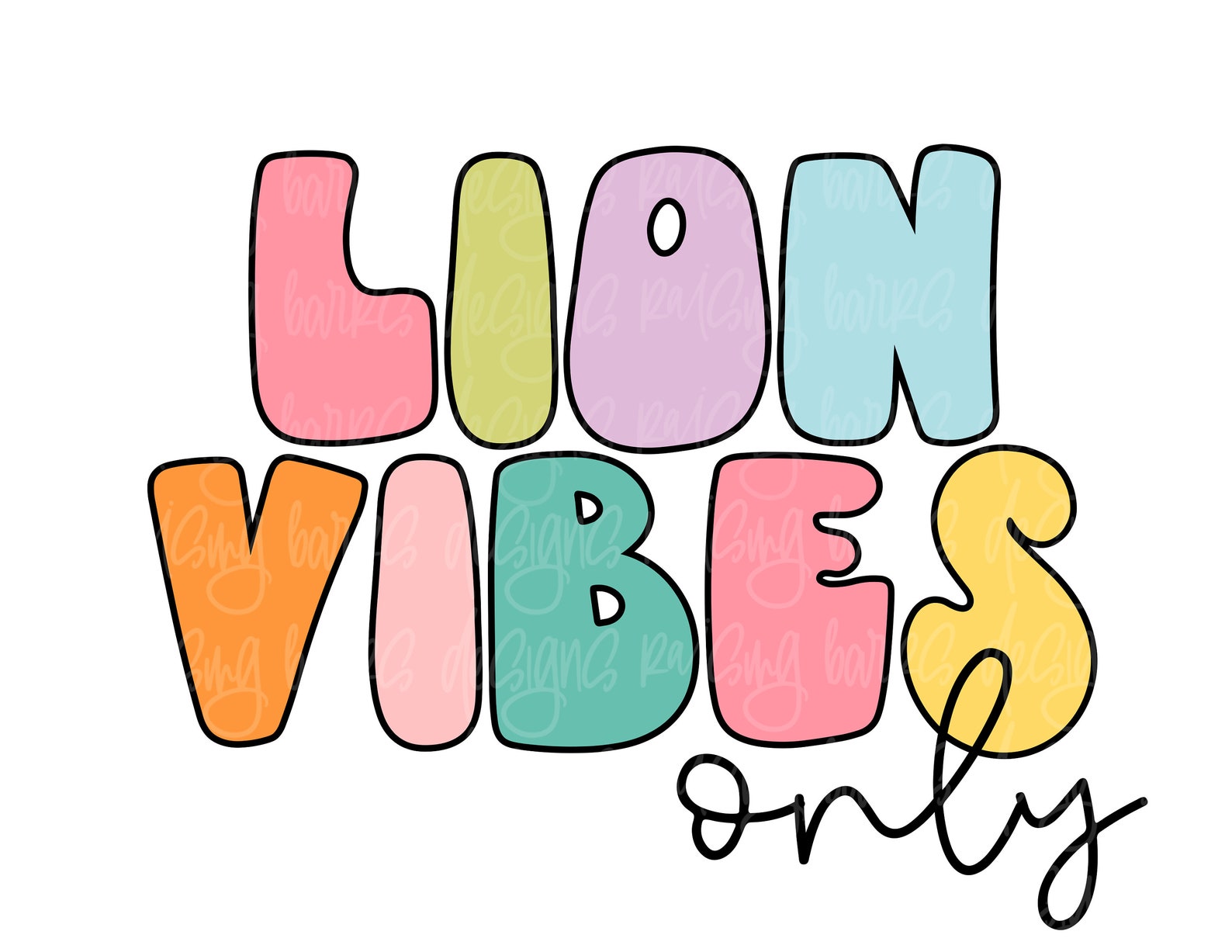 Lion Vibes Only Png| Lions Mascot Png, Lions Sublimation Design, Mascot ...