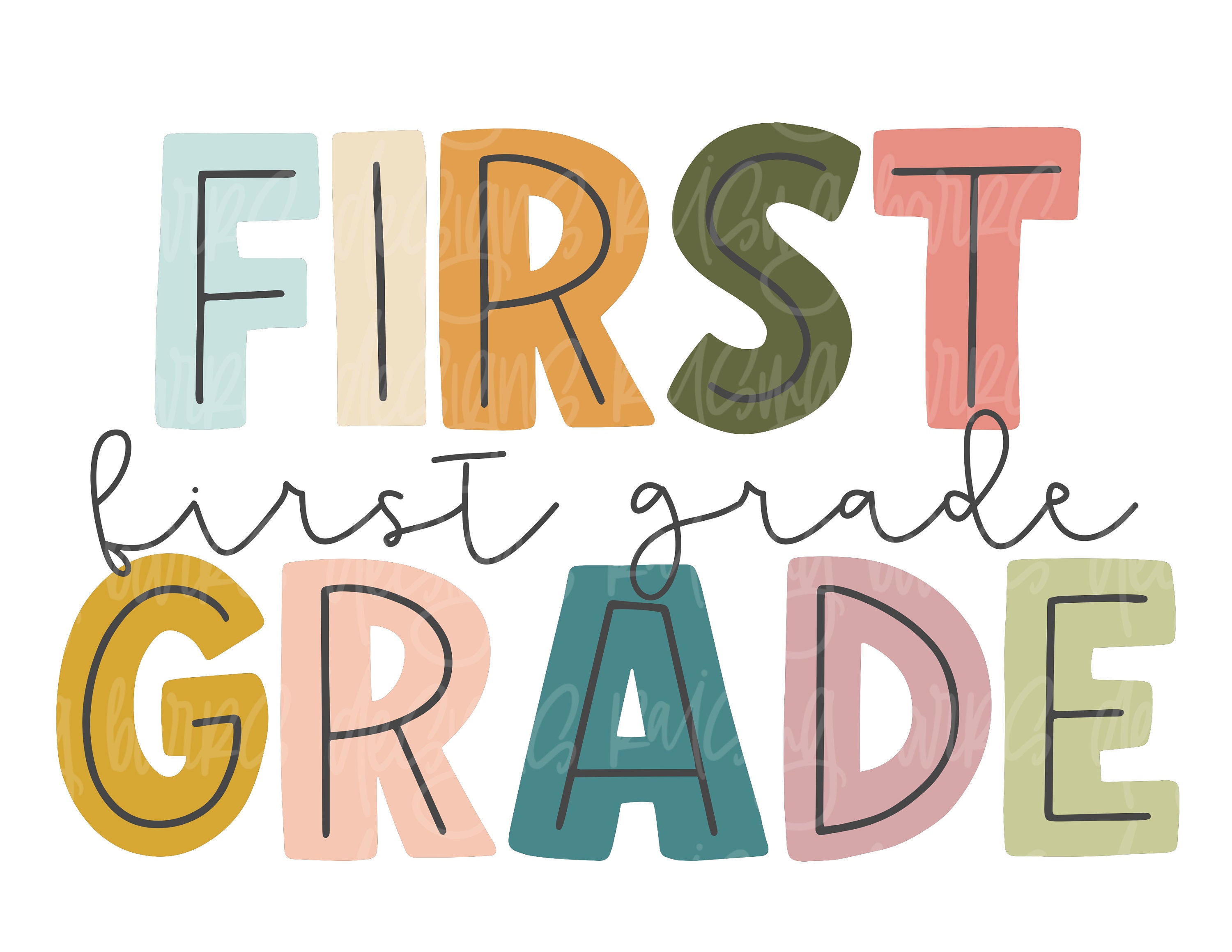 First Grade Png First Grade Teacher Png First Grade - Etsy