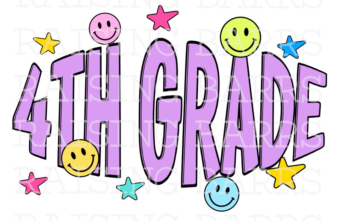 Fourth Grade Png, Fourth Grade Sublimation Design, Back to School Png ...