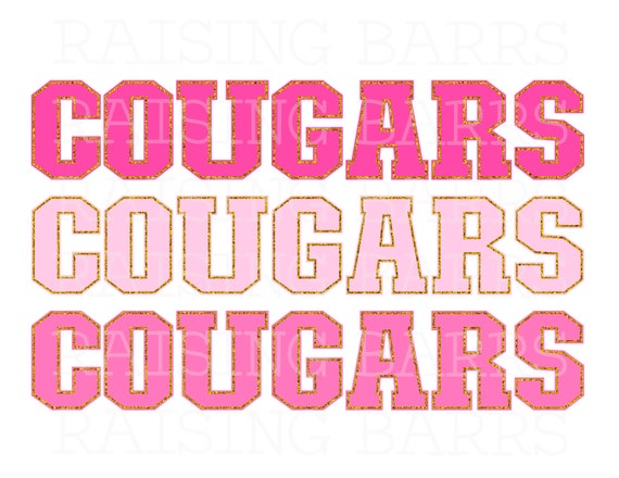 Pink Cougars Png Cougars Mascot Png Cougars Sublimation - Etsy
