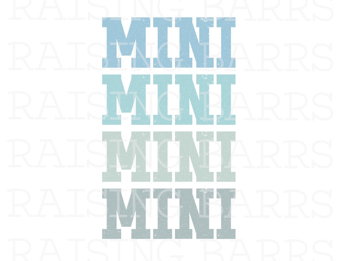 Mini Png, Blue Mini Png, Mini Sublimation Design Download - Etsy