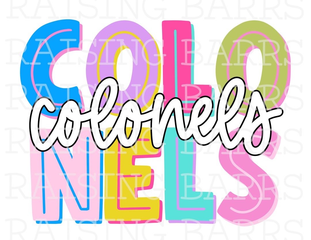 Colonels Mascot Png, Colonels School Png, Colonels Sublimation, School ...