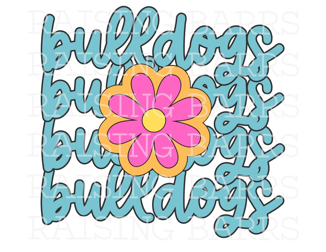 Colorful Bulldogs Sublimation Design| Bulldogs Png, Bulldog Mascot Png ...