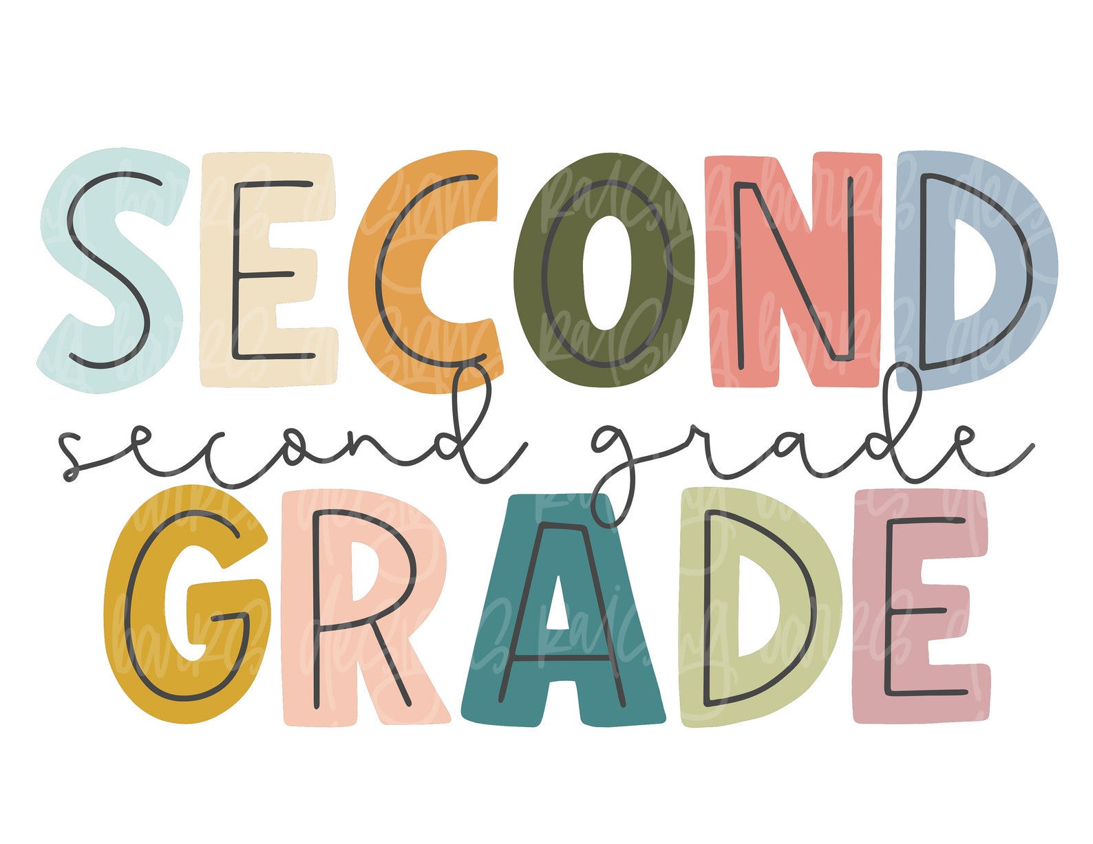 Second Grade Png Second Grade Teacher Png Second Grade - Etsy