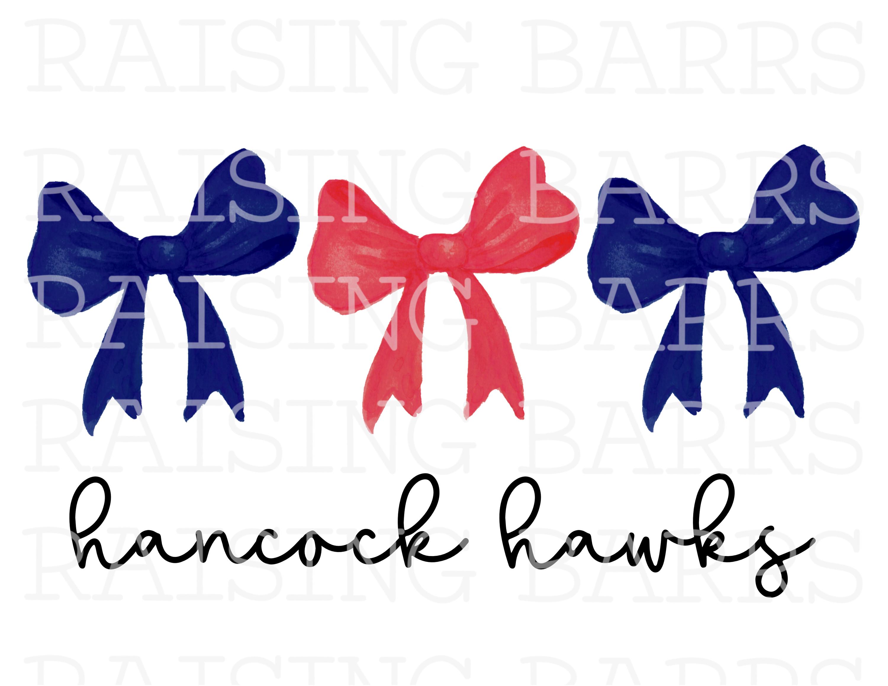 Hawks Bow Png, Hancock Hawks Sublimation, Mascot Png Design Download - Etsy