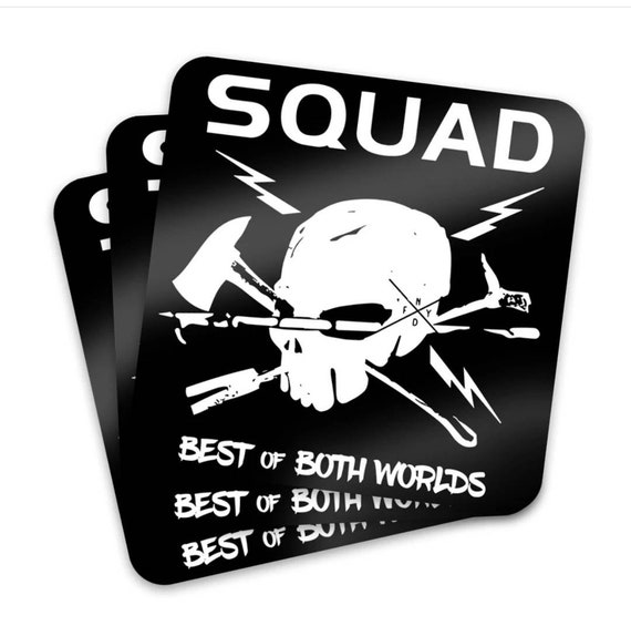 Squad Fire Truck Car Sticker Fire Helmet Sticker | Etsy