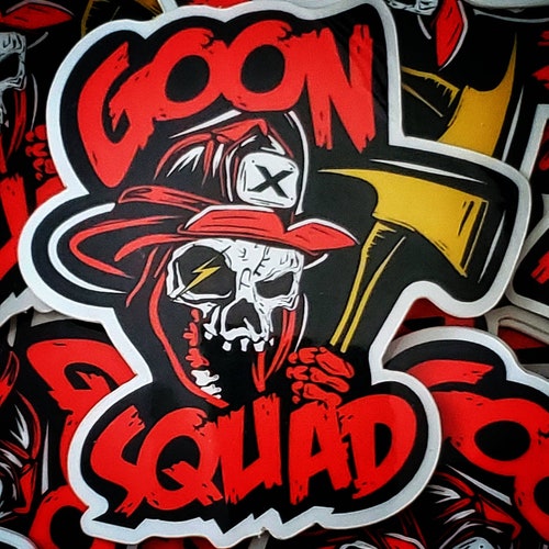 Goon Squad Car Sticker Fire Helmet Sticker Laptop - Etsy