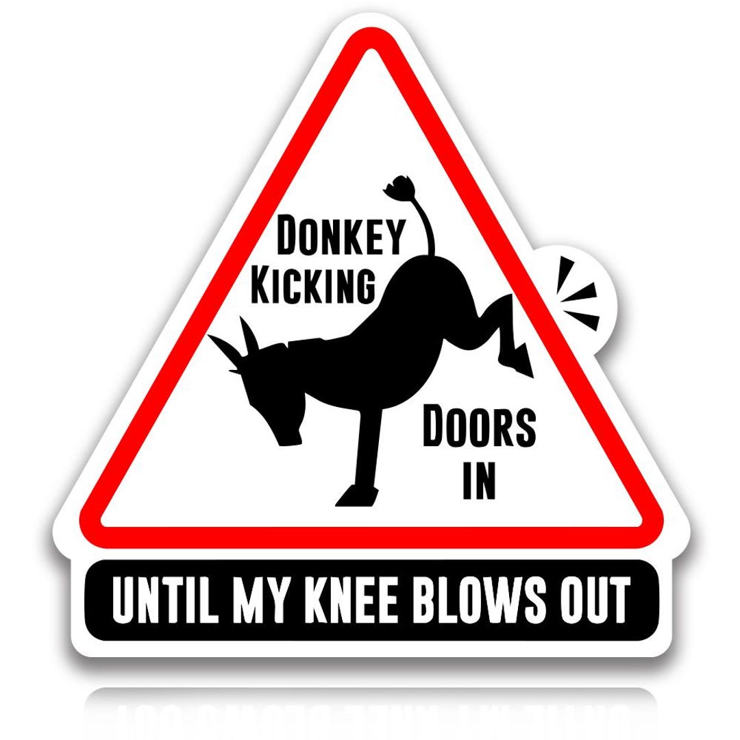 Breaching Donkey Kick Warning Helmet Sticker | Fireman | Gift | Water ...