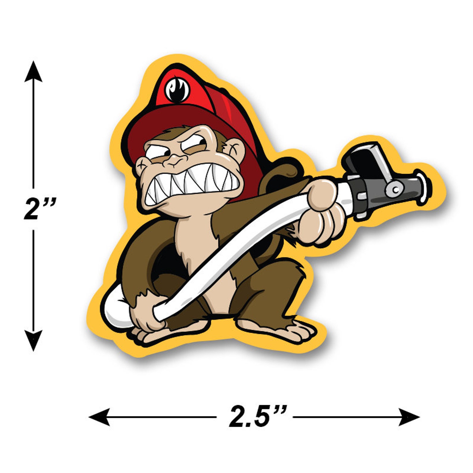 Hose Dragger Monkey Engine Crew Car Sticker Fire Helmet - Etsy