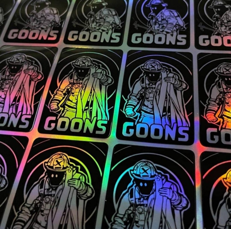 Holographic Fire Hose Goon Firefighter Sticker - Etsy