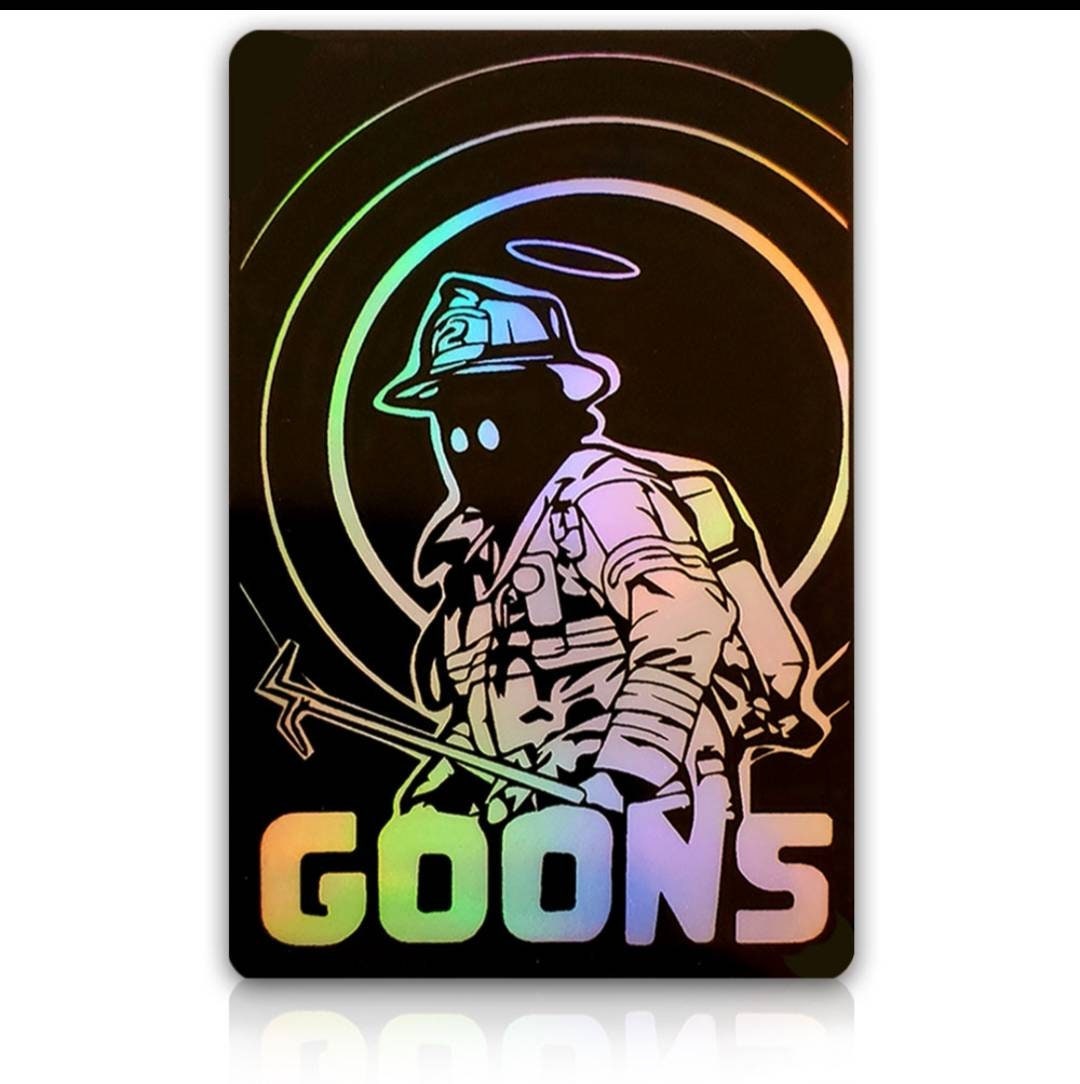Holographic Fire Hook Goon Firefighter Sticker - Etsy
