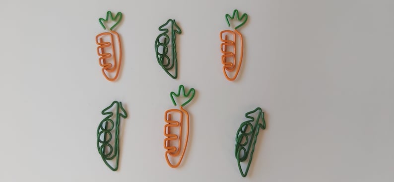 Cute Paper Clip-vegetable-pea Pods-carrots-creative Bookmark-bracelet ...